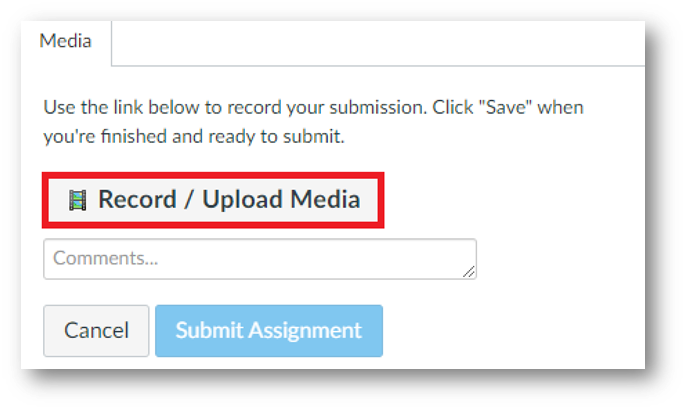 Submit Media To An Assignment In Canvas CIIS Knowledgebase